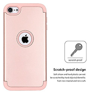 ULAK Compatible with iPod Touch 7 Case, iPod Touch 6 Case, iPod Touch 5 Case, Heavy Duty High Impact Knox Armor Case Cover for iPod Touch 5th/6th/7th Generation, Purple