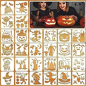 Set of 24 Christmas Holiday Stencils for Drawing or Painting on Wood, Paper, Vinyl or Plastic - Reusable Painting Stencil Sheets – Holiday Stencils for Decorating, Sign Making, Parties and Ornaments!