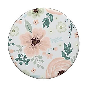 Pink Floral Pattern Phone Popper PopSockets Standard PopGrip