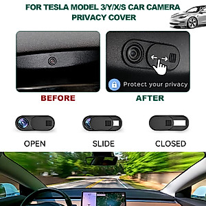 ONKENTET 6PCS Webcam Cover Slide Compatible with Tesla Model 3 Y X S 2017-2023 Accessories Car Camera Cellphone Laptop Privacy Covers Slide Frosted Interior Cabin Front Camera Thin Cover (Green)