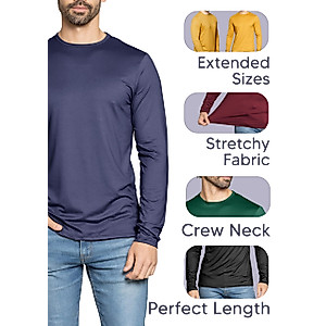 Men's Long Sleeve Crew Neck Top Beige Medium