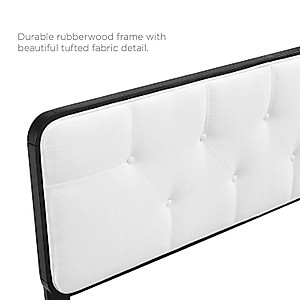 Modway Collins Tufted Fabric and Wood Queen Headboard in Black White