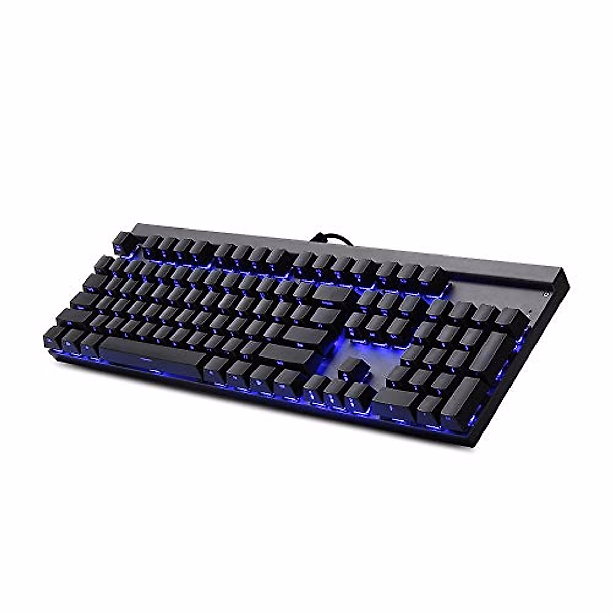 Teerwere Gaming Keyboard 104 Key Outemu Blue Switch Side Printed RGB Mechanical Gaming Keyboard Full Color Backlit System Mechanical Gaming Keyboard (Color : Black, Size : One Size)