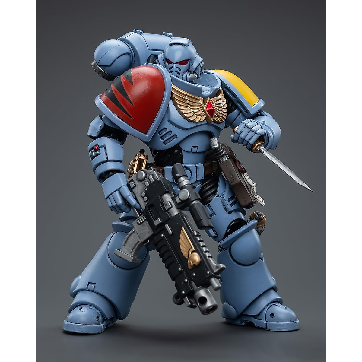 Pipigirl JoyToy 40K Space Marine Genuine License 1/18 Soldier, 4inch Models Space Marines Action Figures Kits (Space Wolves Intercessors)