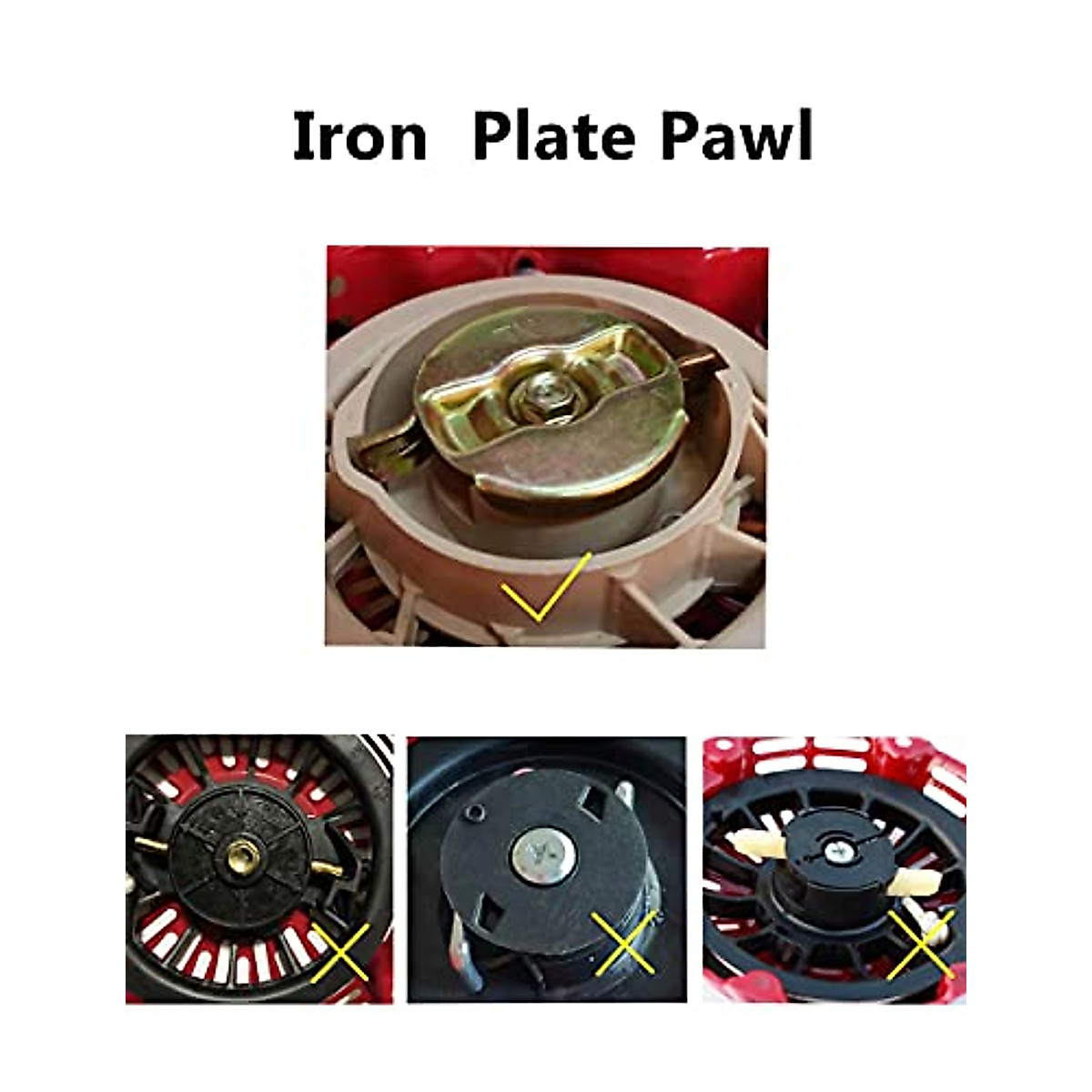 YAMAKATO GX340 GX390 Recoil Starter Pull Start Assembly w/Pull Cord for Honda GX610 GX620 and Clones 339c 389cc 420cc 439cc 459cc Red 28400-ZE3-W01ZA for Pressure Washers Generators etc.