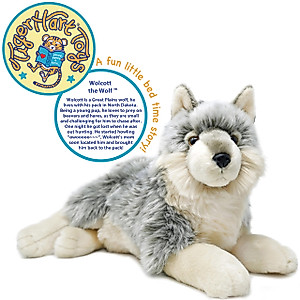 TigerHart Whitaker The Wolf - 14 Inch Stuffed Animal Plush Dog