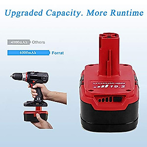 Forrat 6.0Ah 19.2 Volt Replacement for Craftsman 19.2V Lithium Battery Compatible with Craftsman 19.2 Volt DieHard C3 Battery 130279005 11375 1323903 130211004 11045 315.113753 315.115410 315.11485