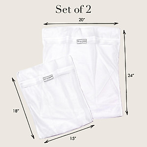 The Laundress Mesh Bag Bundle, Mesh Laundry Bags, One Large One Small