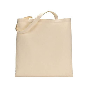 Georgiabags 3 Pack Reusable Canvas Tote Bags, Everyday Grocery Shopping Totes, Natural Color Cotton Bags