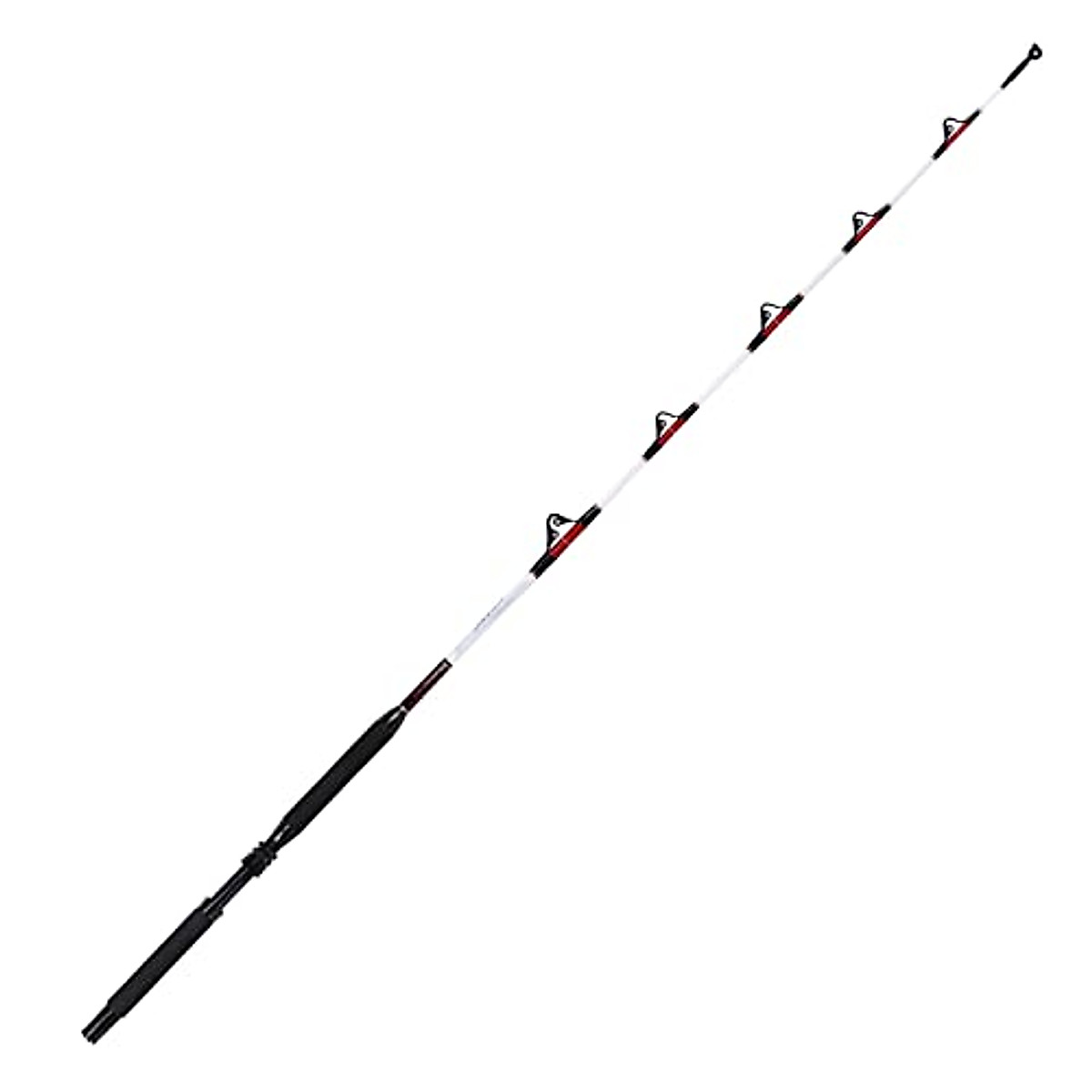 Fiblink Trolling Rod Saltwater Deep Dropper Big Game Rod Conventional Boat Roller Rod Carbon Fishing Pole (1 Piece - 6' - 80-120lbs)