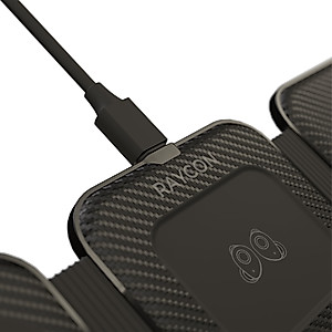 Raycon Magic Pad Pro, Wireless Charging Pad with Universal Phone Compatibility, LED Light, 2X Fast Charging, Compact Design (Black)