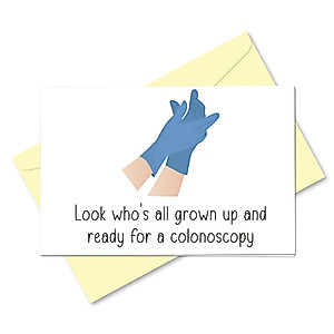 Arsagen Funny Colonoscopy Birthday Card, Humorous 50th 60th 70th Birthday Card, Getting Old Bday Card, Hilarious Turning 50th Birthday Card, dad mom Old Age Joke birthday card