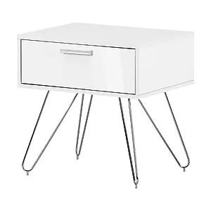 South Shore Slendel End table Pure White, Scandinavian