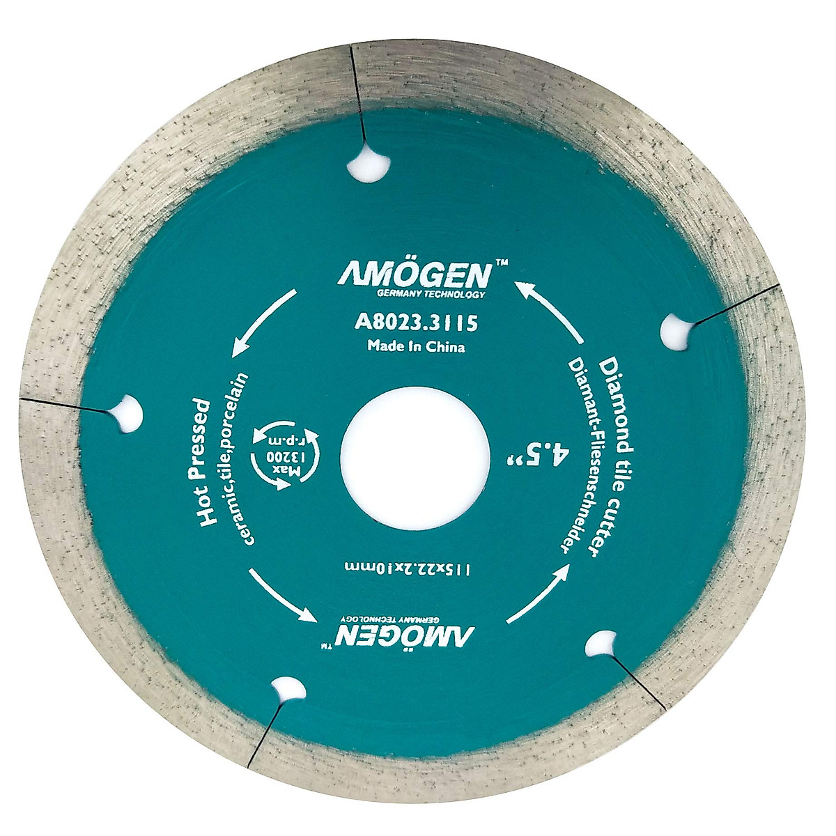 AMÖGEN Ultra-Thin Diamond Tile Cutter ，Arbor fit to Angle Grinders, Circular Saws, Masonry Saws, Tilesaw and Cutoff Cutters