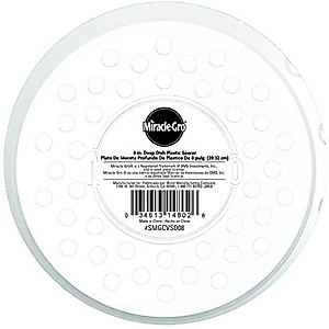 Miracle-Gro SMGCVSD08 8" Deep Plastic Saucer, Clear