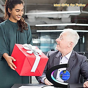 Magnetic Levitating Globe with LED Light, MOKOQI Cool Tech Gift for Men Father Boys, Birthday Gifts for Kids, Floating Globes World Desk Gadget in Office Home Decor