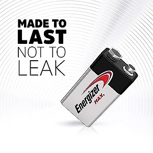 Energizer 9V Batteries, 2 Count MAX Premium Alkaline 9 Volt
