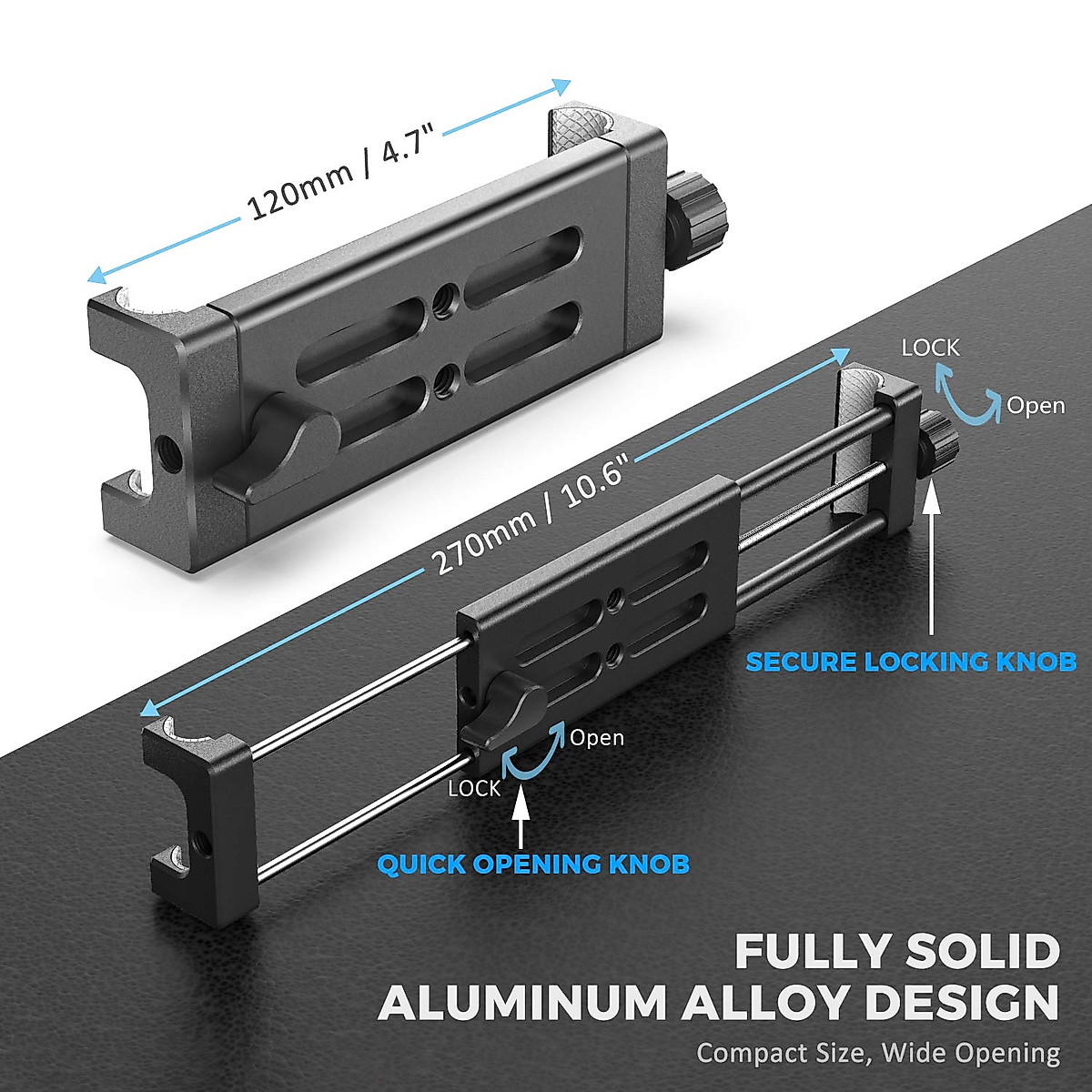 KDD iPad Tripod Mount Adapter with Ball Head, Fully Metal iPad Holder for Tripod, Phone Tablet Mount Stand Compatible with iPad Pro 12.9, iPad Air 2 3 4, iPad Mini, Galaxy Tab, iPhone (4-15”)