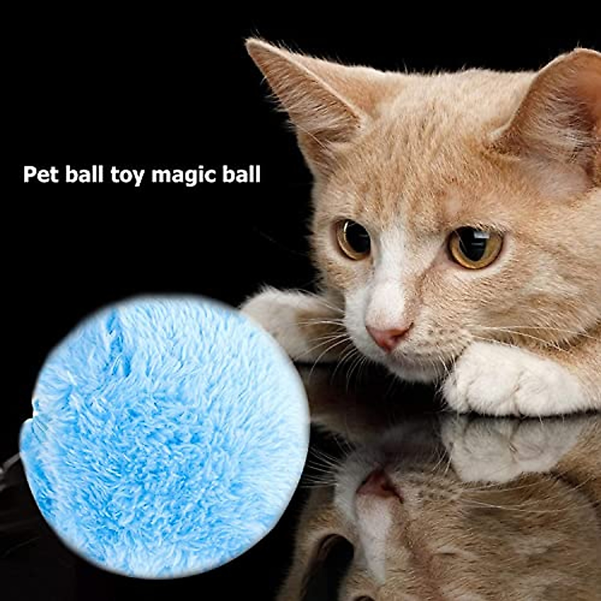 CHNLML Active Rolling Ball for Dogs, Magic Automatic Ball Funny Dog Cat Interactive Toys Plush Electric Rolling Balls (1 Set)