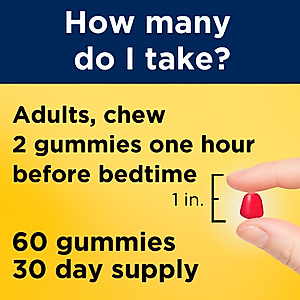 Nature Made Melatonin 10mg per serving Gummies, Maximum Strength Dosage, 100% Drug Free Sleep Aid for Adults, 60 Melatonin Gummies, 30 Day Supply