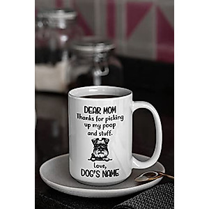 Personalized Miniature Schnauzer Coffee Mug, Schnauzer Custom Dog Name, Customized Gifts For Dog Mom, Mother's Day, Birthday Halloween Xmas Thanksgiving Gift For Dog Lovers Mugs