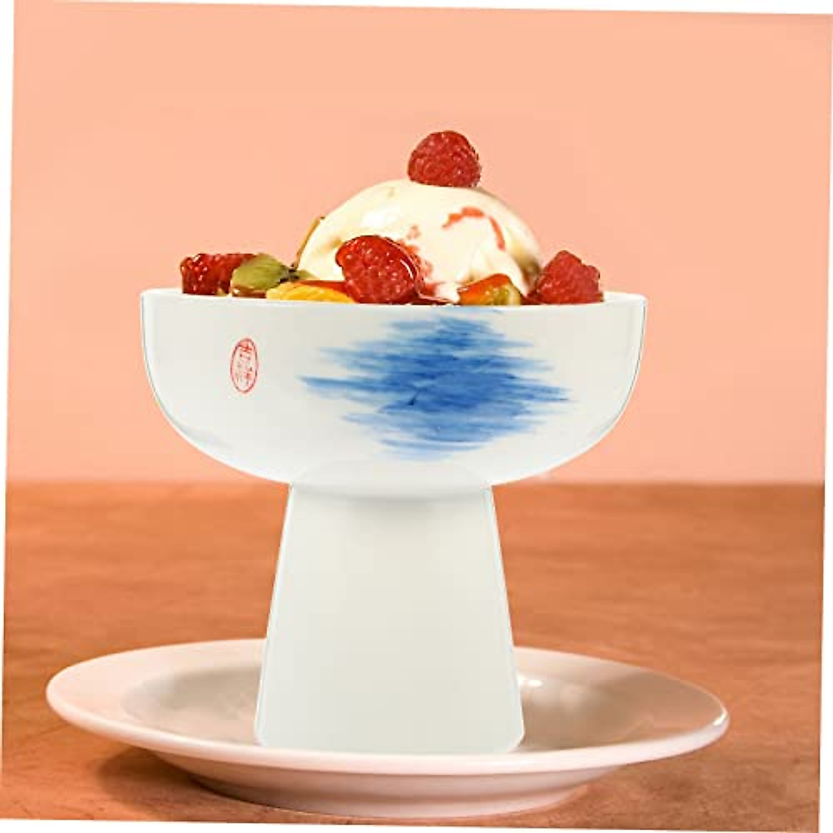 Goblet Glass Trifle Bowl Mini Dessert Cup Glass Salad Bowl Ceramic Bowl Small Dessert Cups Ceramics White Kitchen Pudding Cup Glass Cup Pudding Bowl Fruit Sweets Smooth Easy to Clean