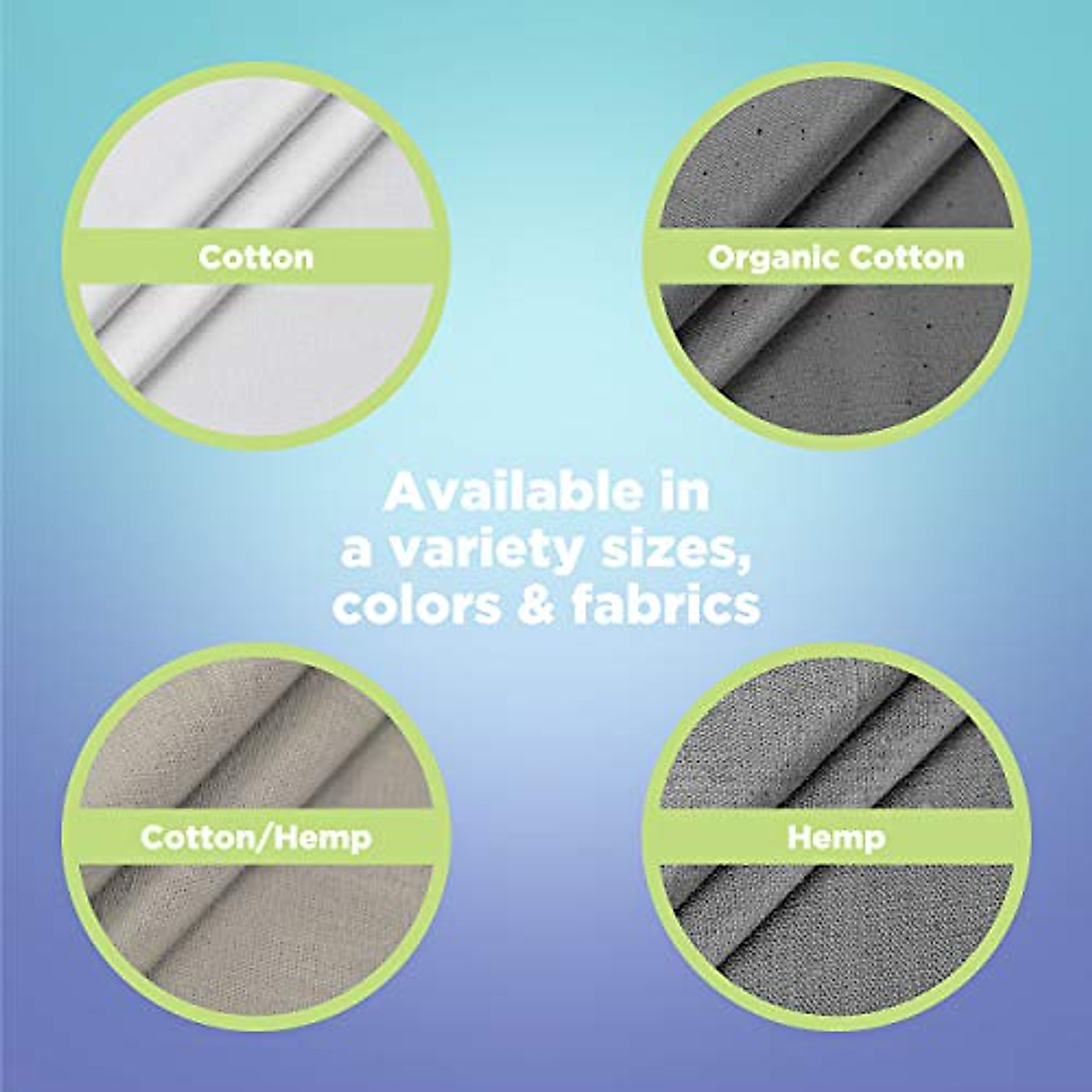 Bean Products Cotton Shower Curtain (Natural), [70" x 74"] | All Natural Materials - Made in USA | Works with Tub, Bath and Stall Showers