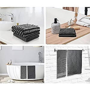 Yiclick 2 Pack Exfoliating Washcloth Towel - Exfoliating Body Scrubber Exfoliator, Loofah Sponge Wash Cloth, Korean & Japanse & African Net Sponge Rag - Soft+Rough Back Scrubber Washer for Shower Bath