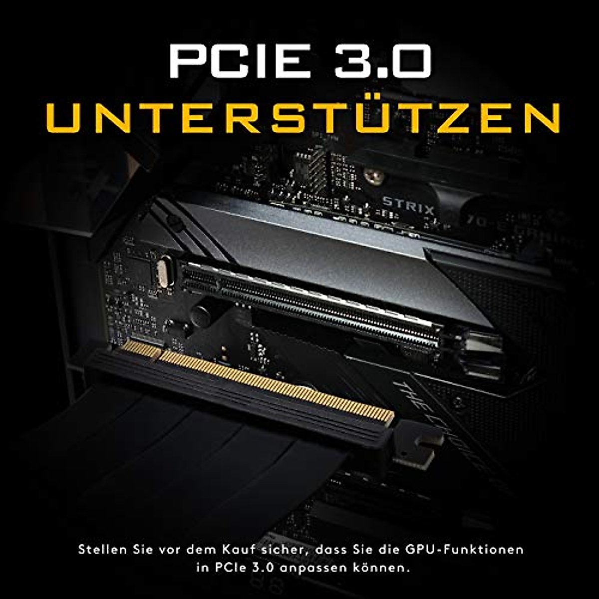 EZDIY-FAB Vertical Graphics Card Holder Bracket,GPU Mount,Video Card VGA Support Kit with 20cm/7.8in PCIE 3.0 Riser Cable