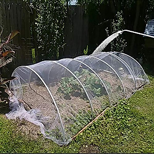 Agfabric Garden Netting Insect Pest Barrier Bird Netting for Garden Protection,Row Cover Mesh Netting for Vegetables Fruit Trees and Plants,6'x10',White