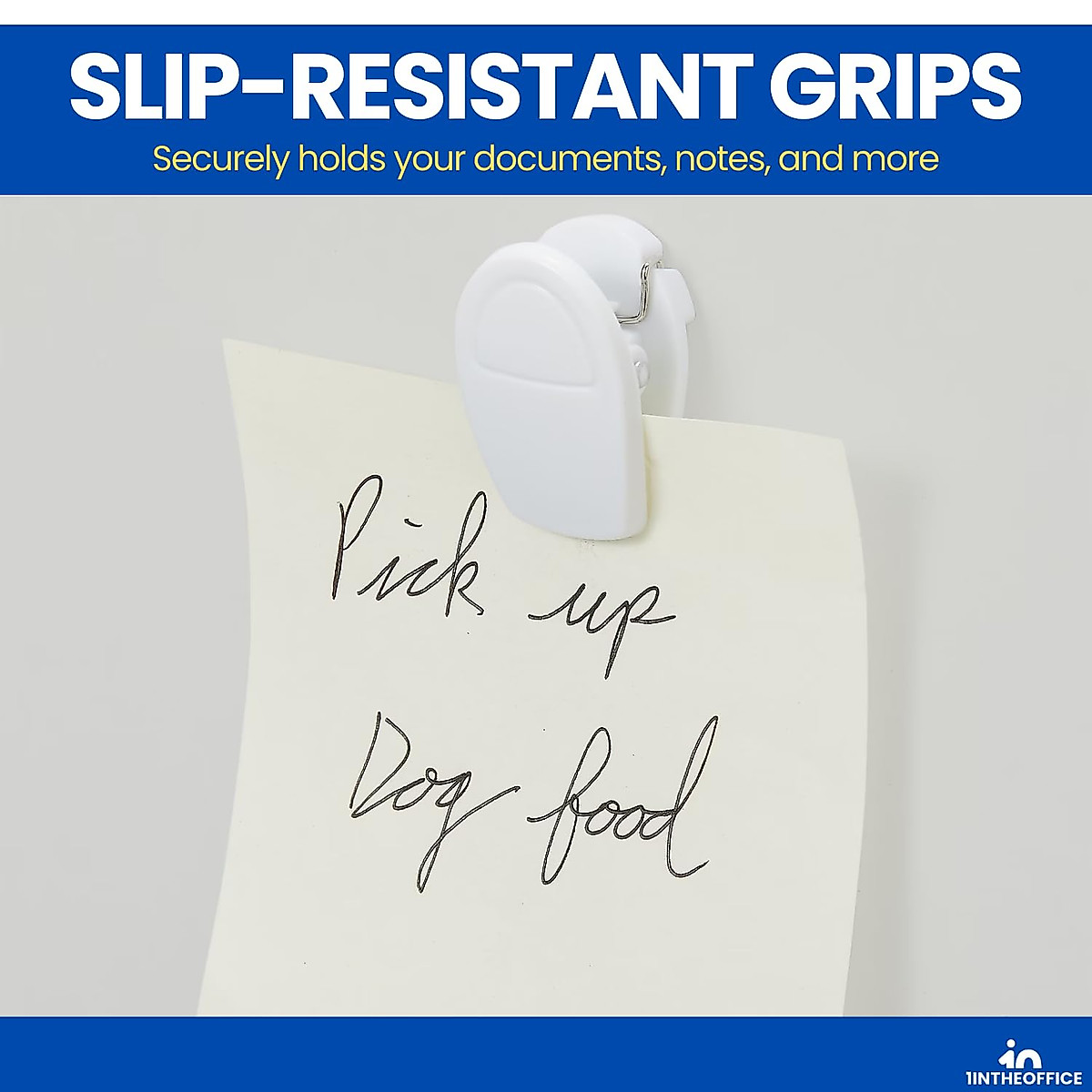 1InTheOffice Cubicle Clips, Cubicle Clips for Fabric Walls, Cubicle Wall Clips, White, 20 Pack