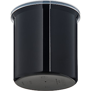 Carlisle FoodService Products Classic™ Round Storage Container with Lid, 1.2 Quart Crock, Black