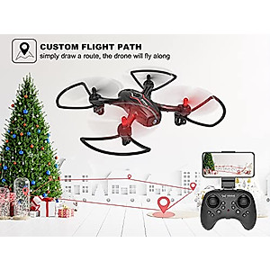 NEHEME NH530 Drones with Camera for Adults Kids, FPV Drone with 1080P HD Camera, RC Quadcopter for Beginners with Gravity Sensor, Headless Mode, One Key Return/Take Off/Landing, Drone with 2 Batteries