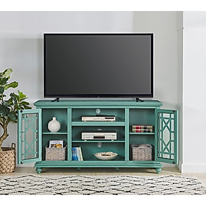 Martin Svensson Home Elegant Antique Teal 2 Door 63" TV Stand