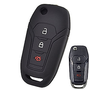 XUKEY 3 Button Silicone Flip Key Case Cover for Ford F-150 F-250 F-350 Explorer Ranger Fiesta Mondeo Eco Sport Remote Fob