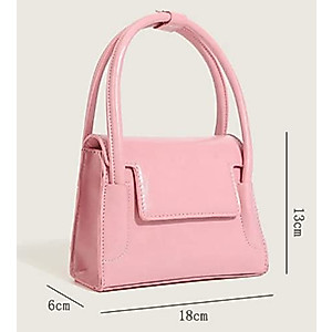 HDHTB Women Small Tote Bag Fashion Top-Handle Handbag Clutch Purse Shoulder Crossbody Cellphone Bag, for Travel Work Shopping (pink)