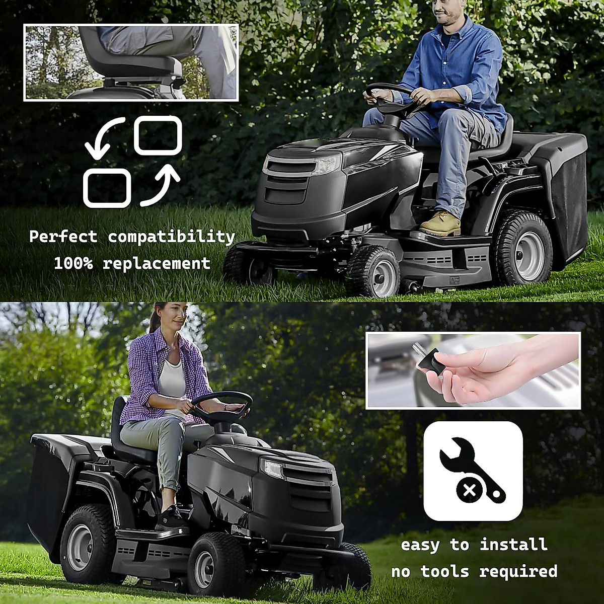 HASMX 720-04061 2 Pack Knob for MTD,Bolens, Brute, Columbia, Craftsman, Huskee, Huskee Supreme, MTD Gold, Mastercut, Murray, Troy Bilt, Yard Machines & Yard-Man and Fits 3A1762F020, 13A1762F065