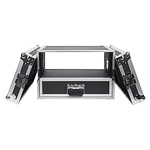 Sound Town 4U Rack Case with 2U Rack Drawer for 19" Amps/Mixers/Microphone Receivers (STRC-4U2DR)