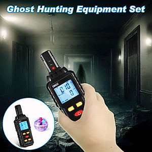 Dunzy LED Emf Meter Magnetic Field Detector, Ghost Hunting Equipment Kit, Paranormal Equipment Emf Detector Ghost Equip for Outdoor Hunting(White)