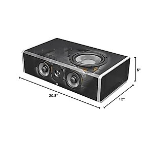 Definitive Technology CS-9060 Center Channel Speaker | Built-in 8" 150-Watt Powered Subwoofer for Home Theater | High Performance | Premium Sound Quality | Single, Black, Model Number: KEBA-A