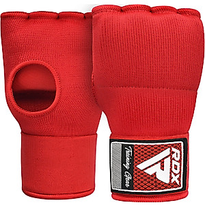 RDX Gel Boxing Hand Wraps Inner Gloves Men Women, Quick 75cm Long Wrist Straps, Elasticated Padded Fist Under Mitts Protection, Muay Thai MMA kickboxing Martial Arts Punching Training Bandages