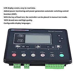 Electric Generator Controller Module, DGS6110U Electronic Generator Controller Module Control Panel LCD Display