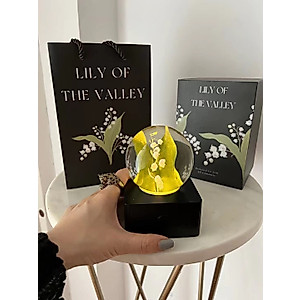 MISS LI GARDEN Forever Flower Special Edition,Lily of The Valley, White Base, Elegant Present for Girlfriend Wife Mom Women Enchanted Birthday Anniversary Wedding Home Décor