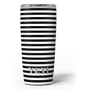 Design Skinz Slate Black Bold Hoizontal Lines - Skin Decal Vinyl Wrap Kit Compatible with The Yeti Rambler Cooler Tumbler Cups