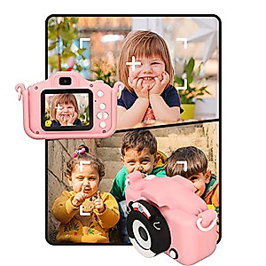 YEmirth Digital Camera for Kids, Kids Digital Camera Cute Lightweight 2in Screen Children Camera for Photo Video MP3 3‑10 Years Old Kids(Pink-2)