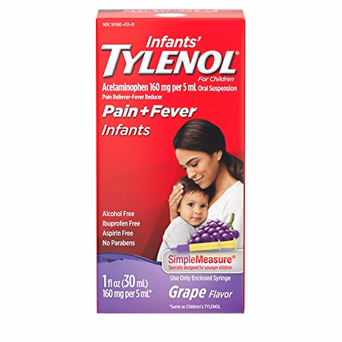 Tylenol Infants Acetaminophen Liquid Medicine, Grape, 1 fl. oz