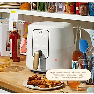 Generic Beautiful 6 Qt Air Fryer with TurboCrisp Technology and Touch-Activated Display, 4 Preset Functions Air fry, Roast, Reheat & Dehydrate, White Icing by Drew Barrymore (White Icing)