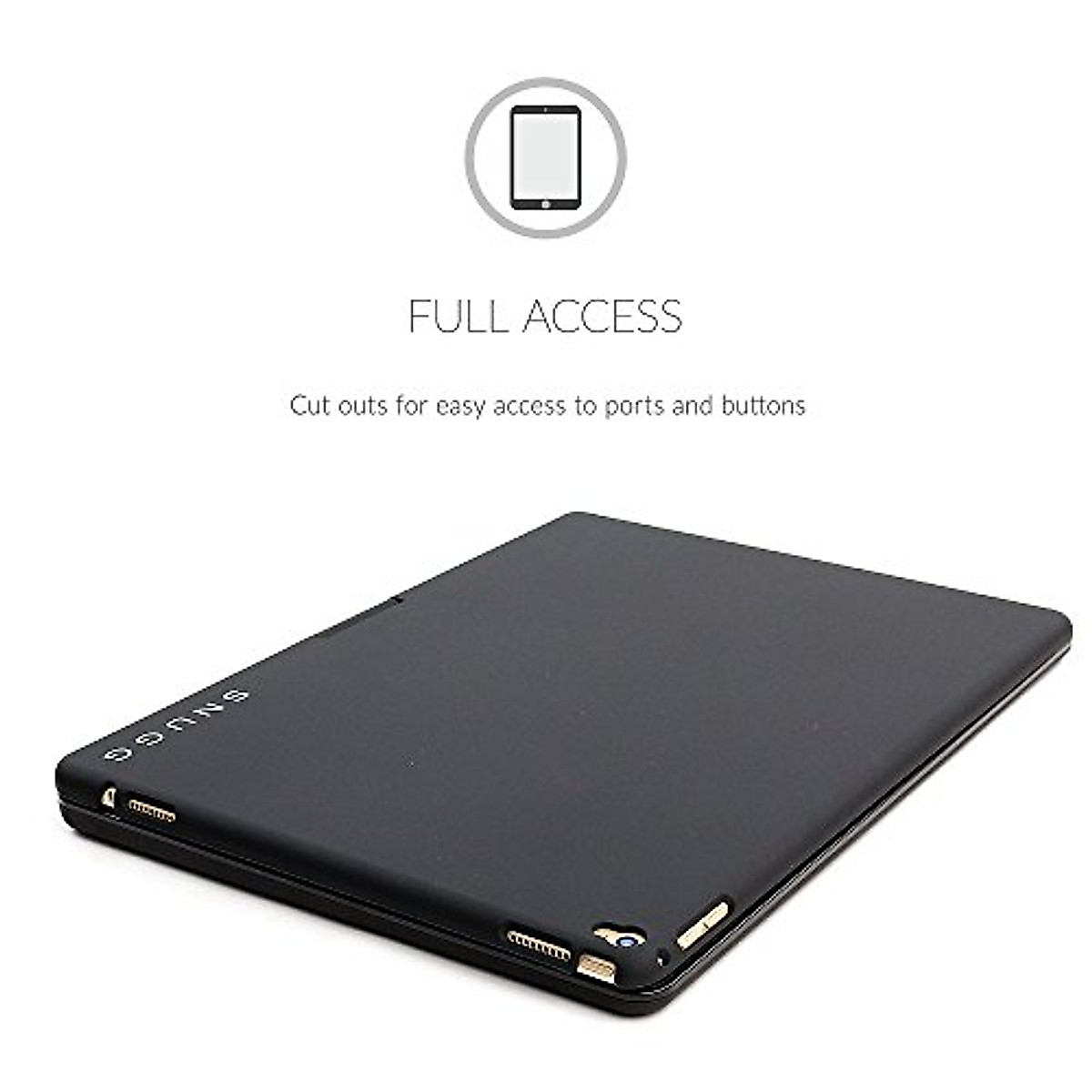 Snugg iPad Mini 5 / iPad Mini 4 Keyboard Backlit Wireless Bluetooth Keyboard Case Cover 360° Degree Rotatable Keyboard for Apple iPad Mini 5 - Black