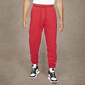 Jordan mens Essential Fleece Jogger, Gym Red 687, Large