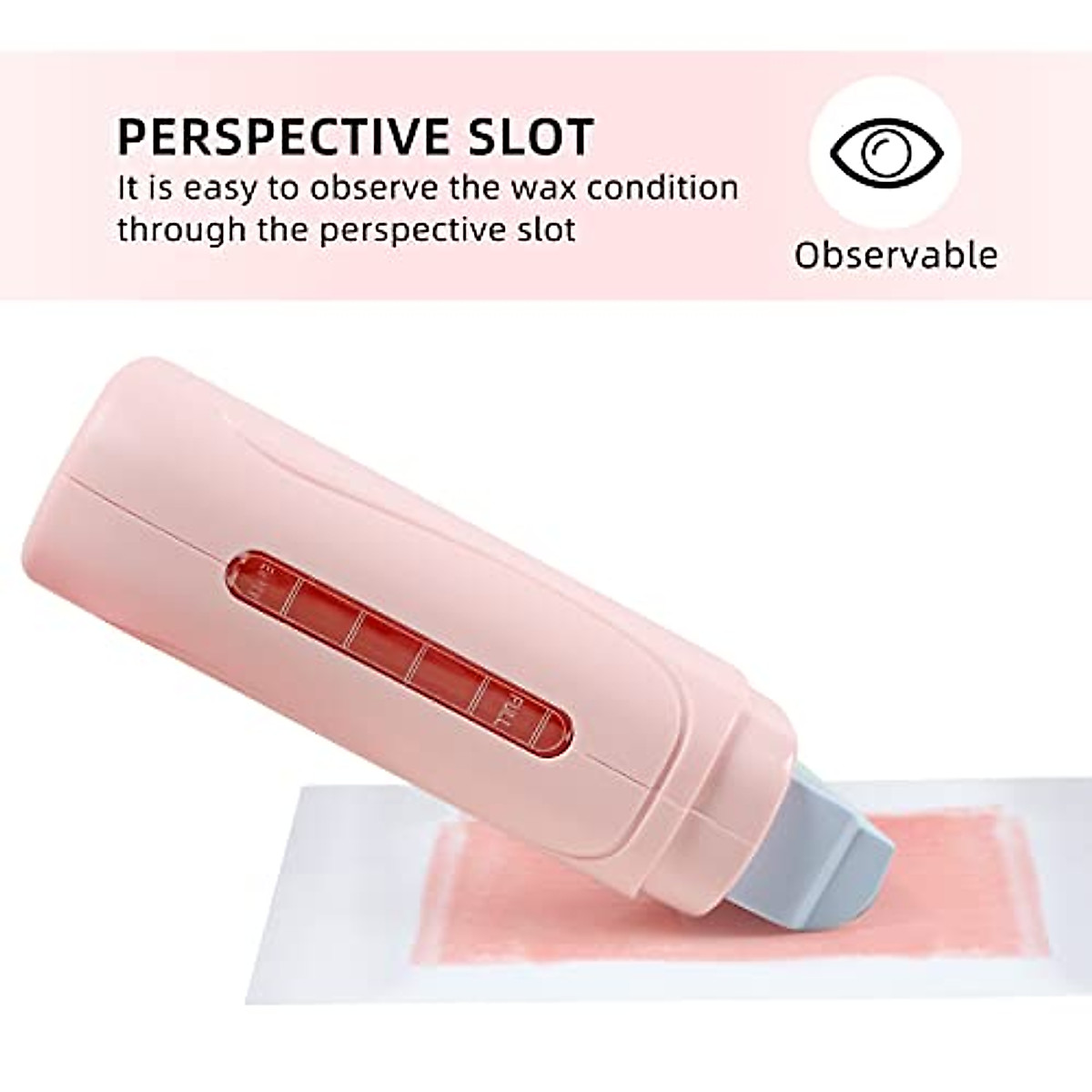 Waxing Kit for Women,Roll On Wax,Roll On Wax Kit with 100 Wax Strips for Hair Removal Wax Kit,Beth lee Rose Wax Roller Kit Wax Warmer for Legs,and Arms,at Home Waxing Kit for Women and Men